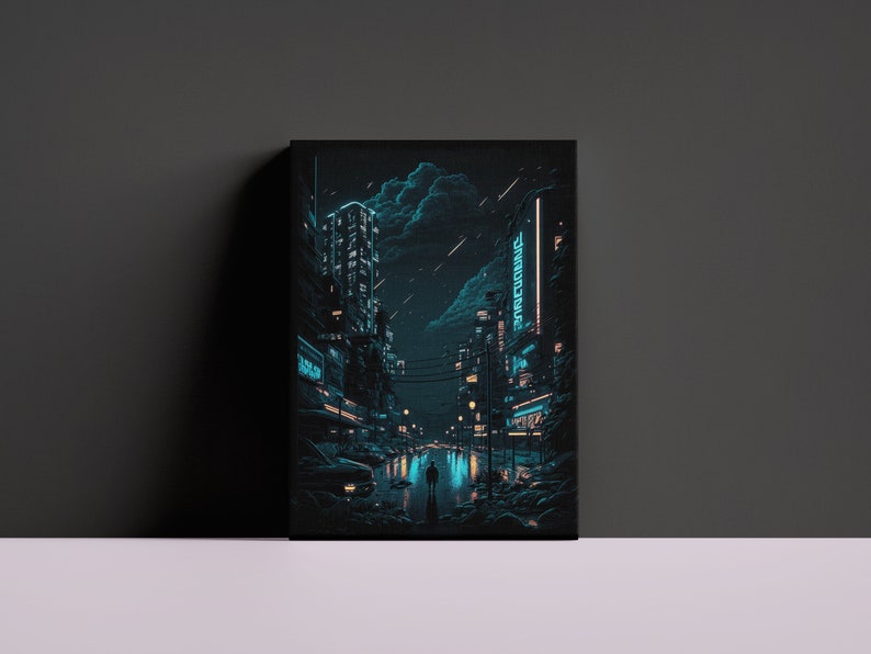 Pixel Art Cyberpunk Skyscraper, Art Digital Instant Download, Printable ...