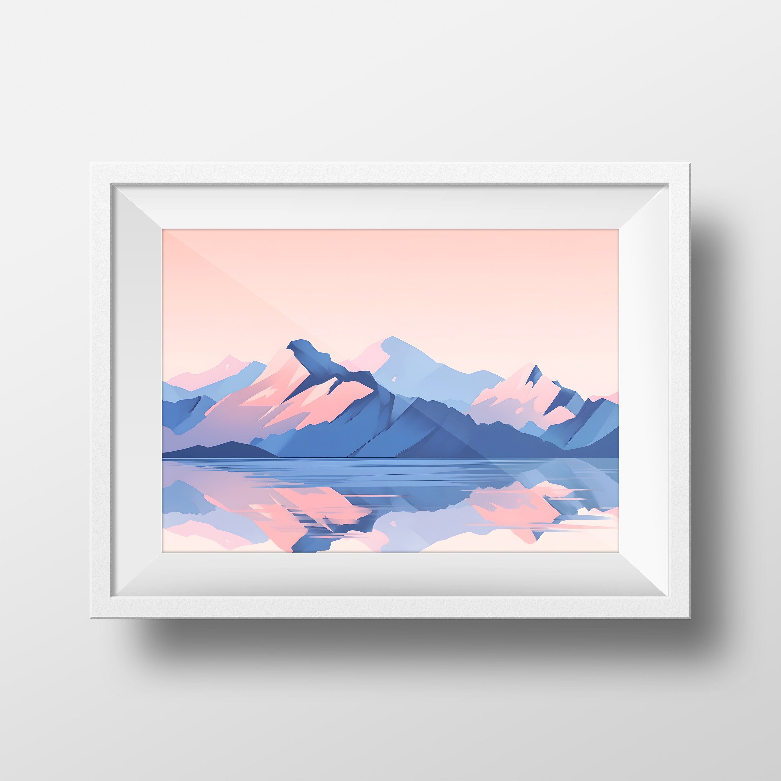 Mountain Clean Minimalistic Vector Art, Instant Download, Horizontal ...
