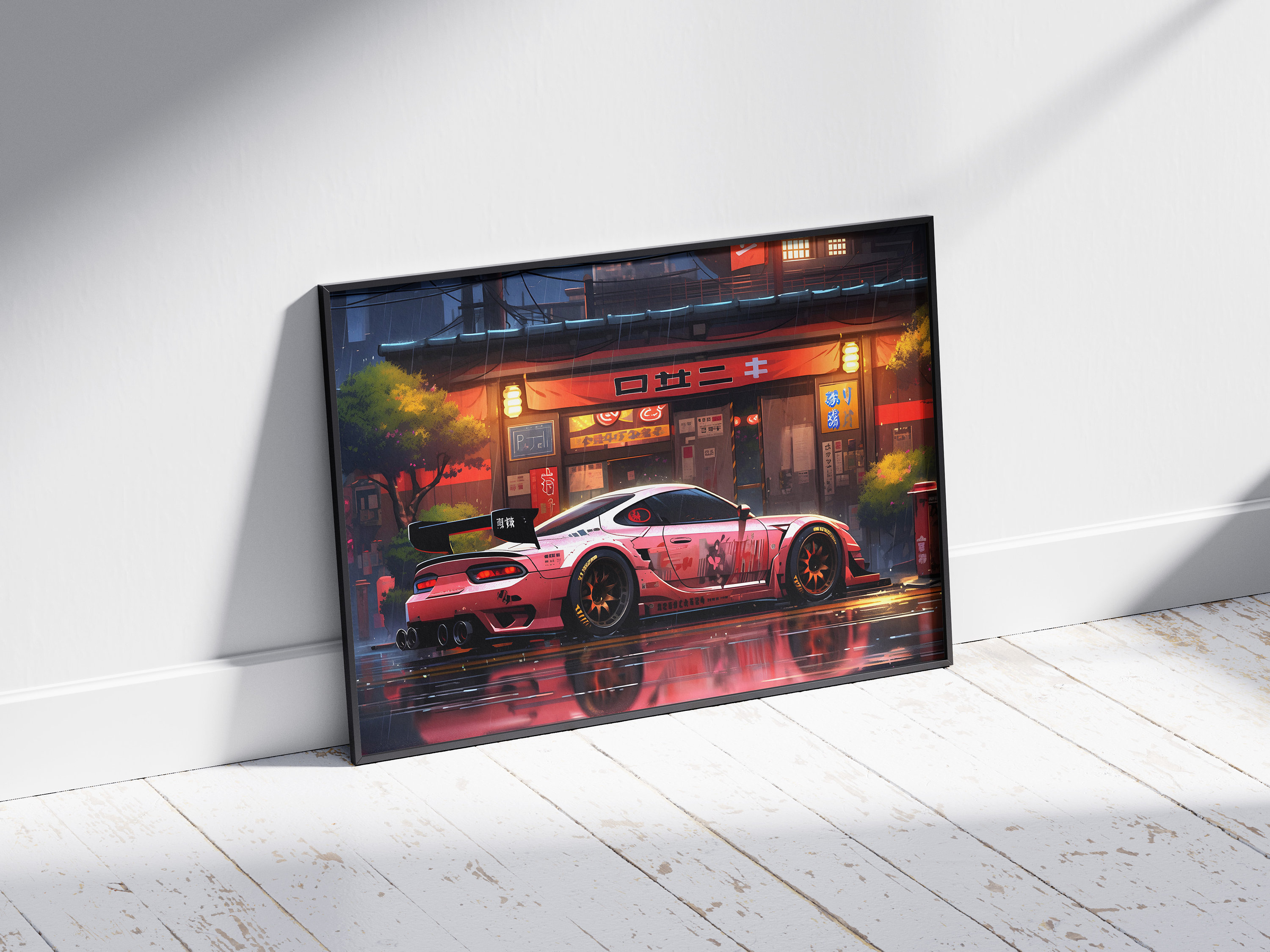 Mazda RX7 Artistic Street Drift, Digital Car Art Instant Download ...