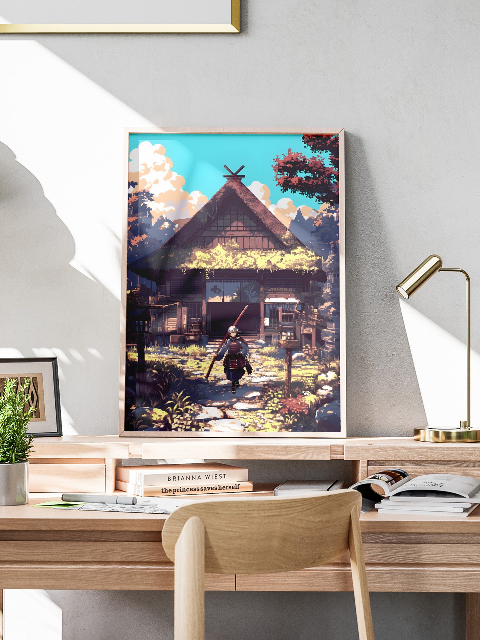 Pixel Art Tadeonal Samurai Village House, Art Digital Instant Download ...