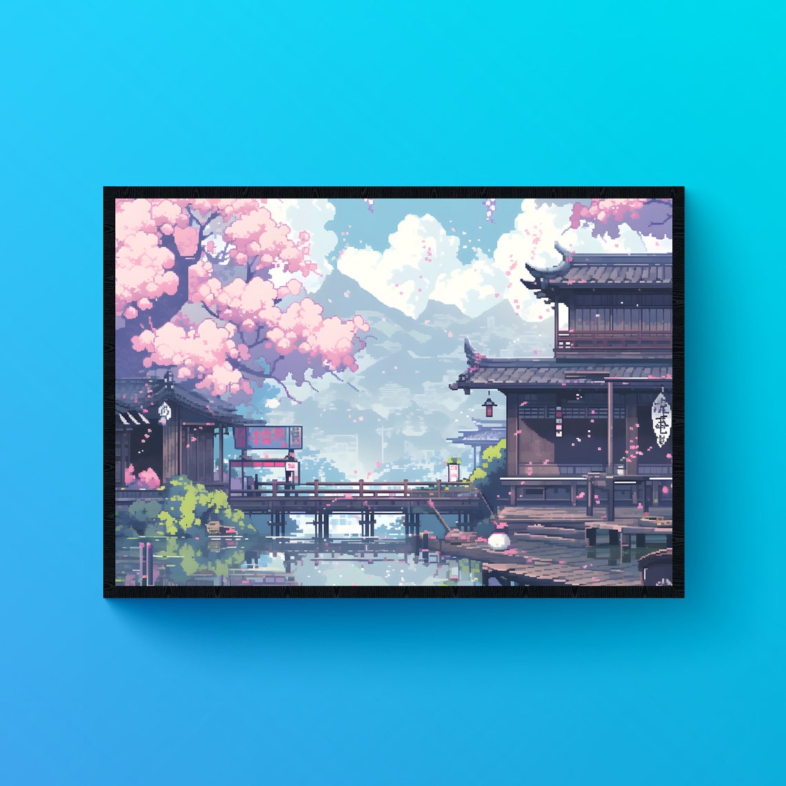Traditional Japanese House Pixel Art, Digital Car Art Instant Download ...