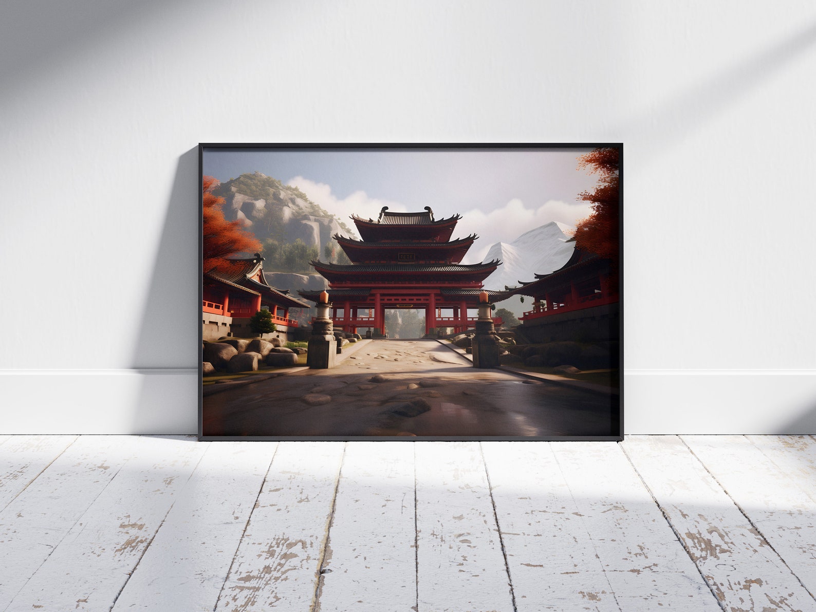 Traditional Japanese Torii Gate Shrine, Digital Art Instant Download ...