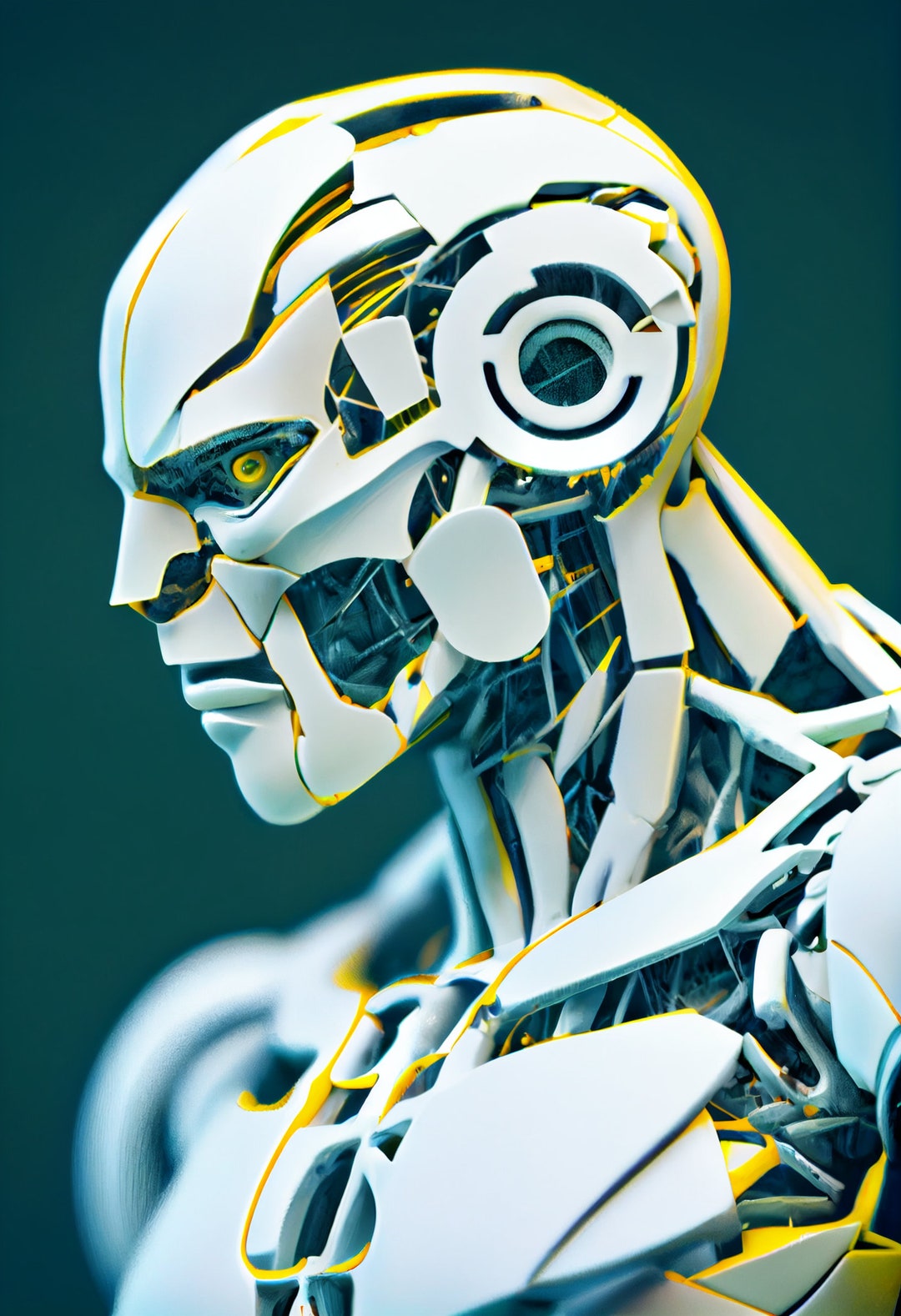 Timeless Android: A Hyperrealistic Fine Art Digital Creation - Etsy