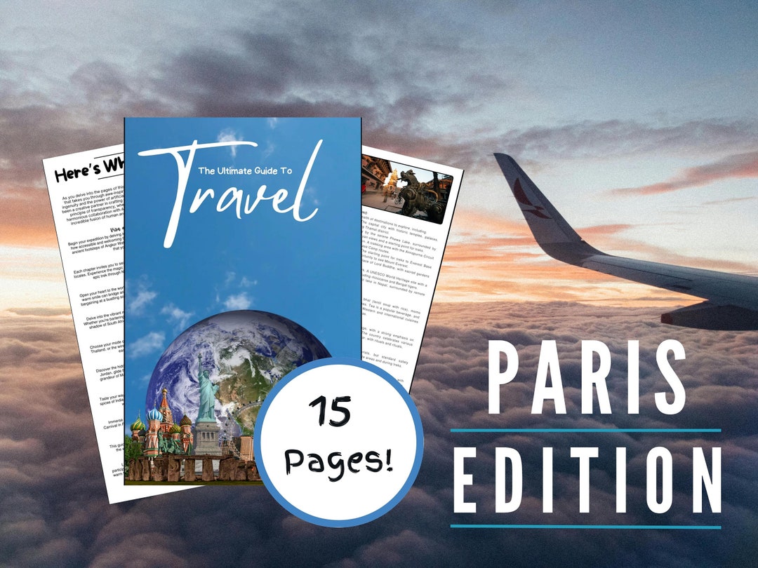 Paris Guide Book and Itinerary- Ultimate Guide to Travel - Etsy