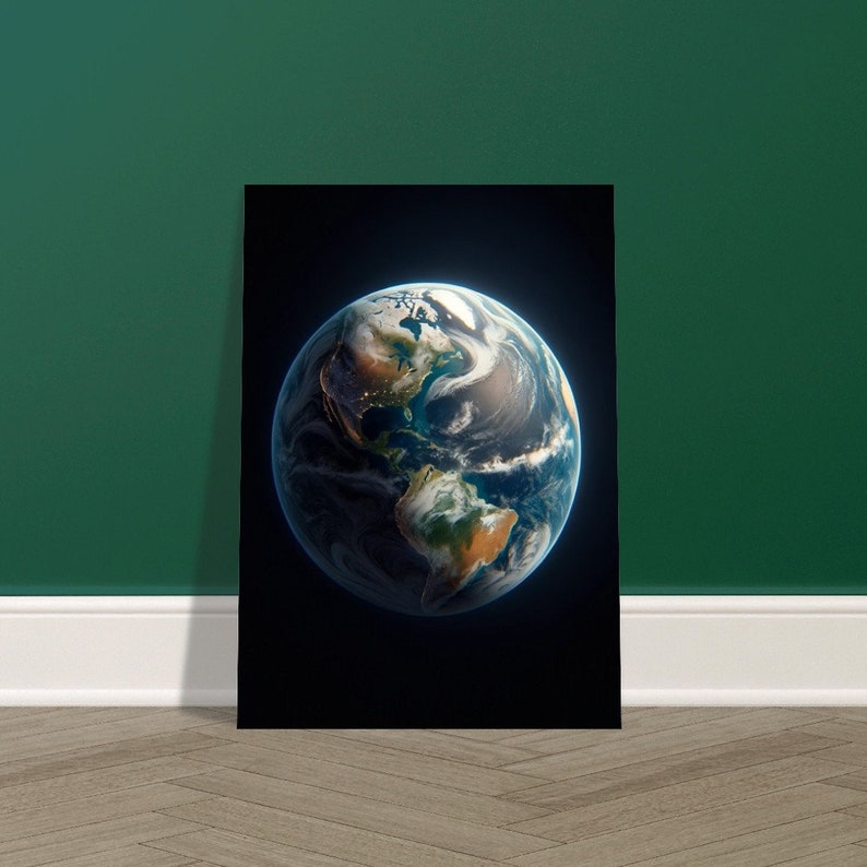World Map Globe Planet Poster - Etsy