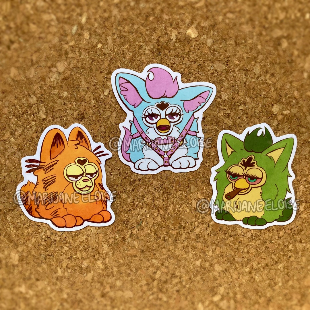 Furby 2.5" Vinyl Stickers - Etsy