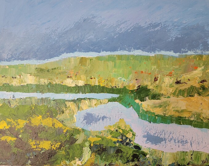SEASONAL VALLEY Original Acrylic Painting on 24x18 Canvas. Landscape ...