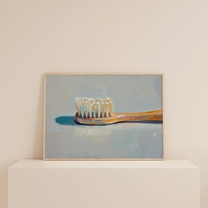 Toothbrush Print | Bathroom Printable Wall Art | Funky Apartment Decor ...