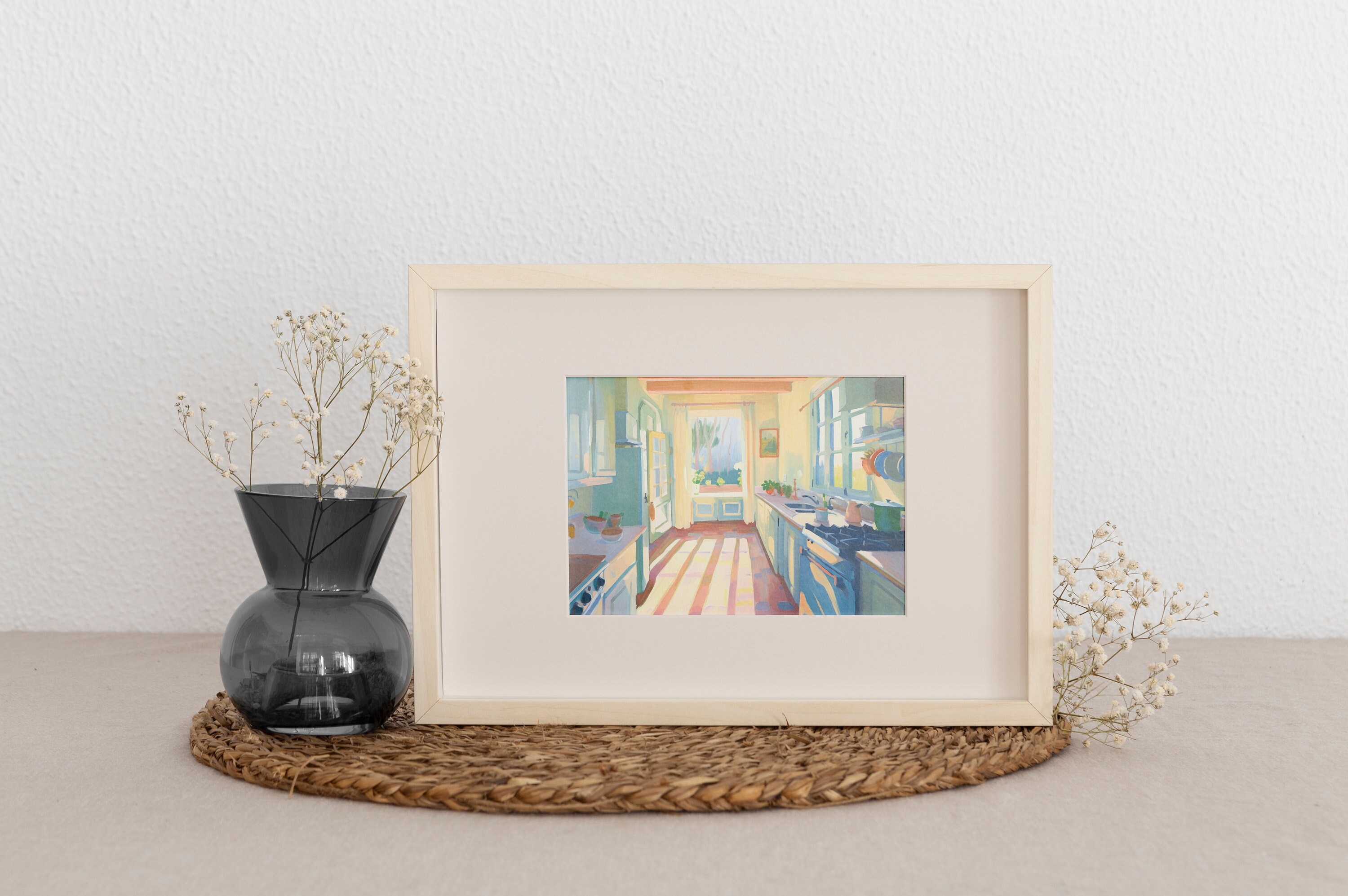 Pastel Cottagecore Print | Maximalist Kitchen Decor | Breakfast Nook ...