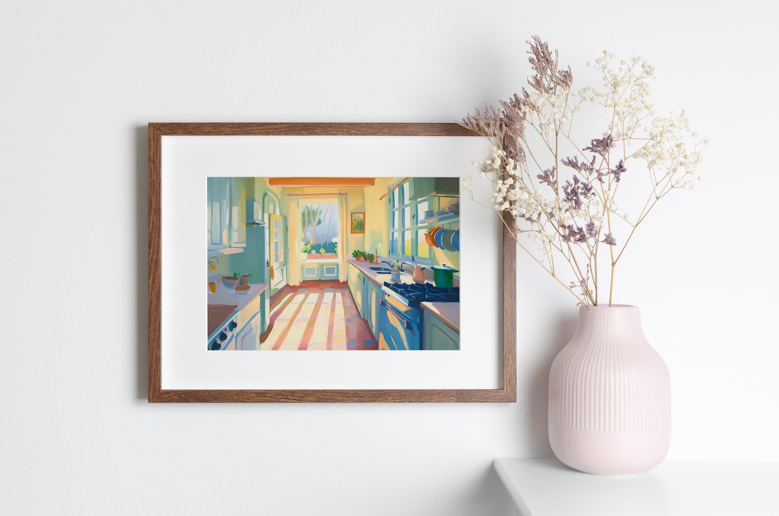 Pastel Cottagecore Print | Maximalist Kitchen Decor | Breakfast Nook ...