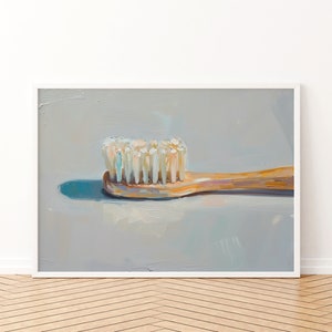 Toothbrush Print | Bathroom Printable Wall Art | Funky Apartment Decor ...