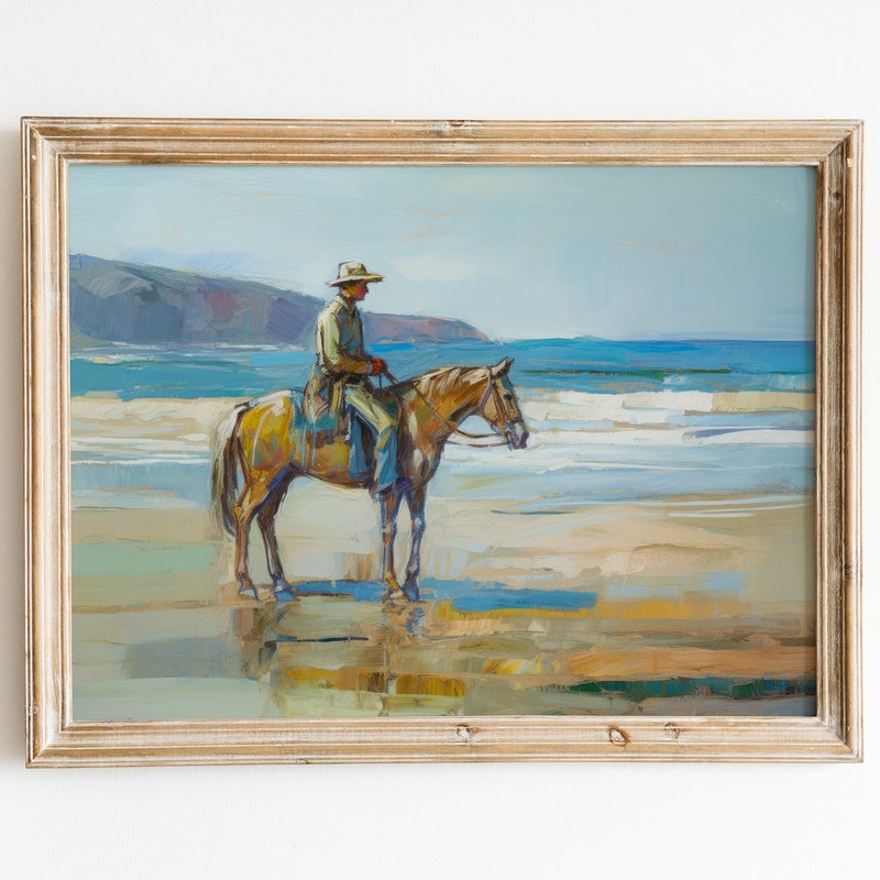 Surf Cowboy Print - Etsy