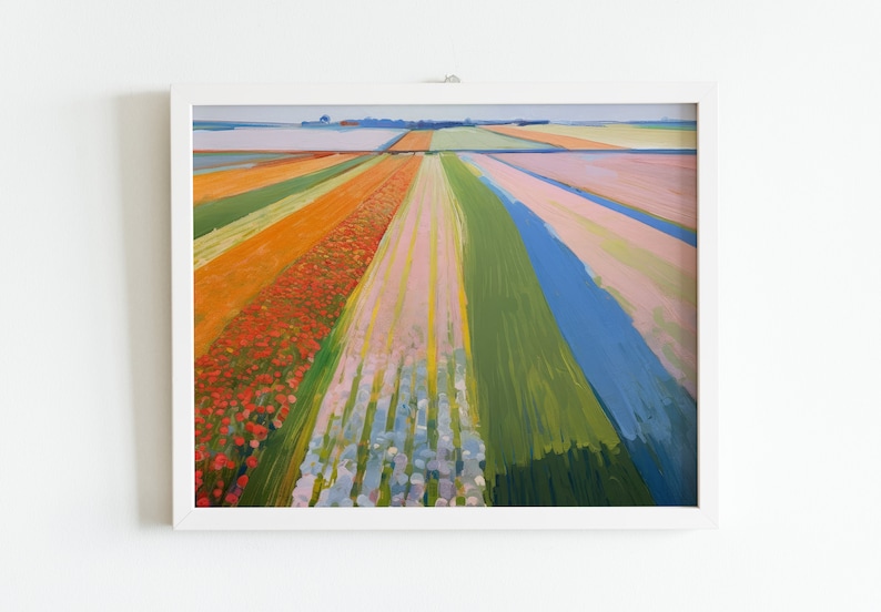 Abstract Countryside Painting | Soft Floral Wall Art | Guest Room Decor ...