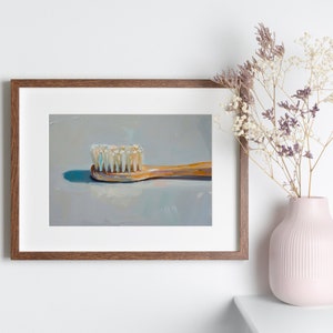 Toothbrush Print | Bathroom Printable Wall Art | Funky Apartment Decor ...
