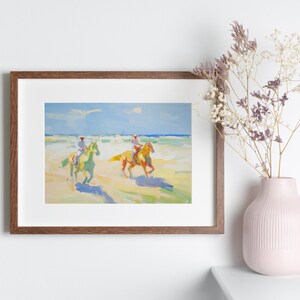 Pastel Cowboy Print | Western Dorm Decor | Coastal Equestrian Painting ...