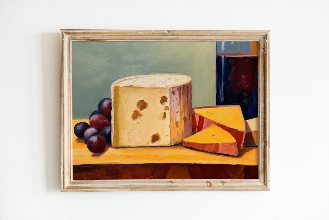 Cheese Print | French Farmhouse Kitchen Decor | Rustic Printable Wall ...