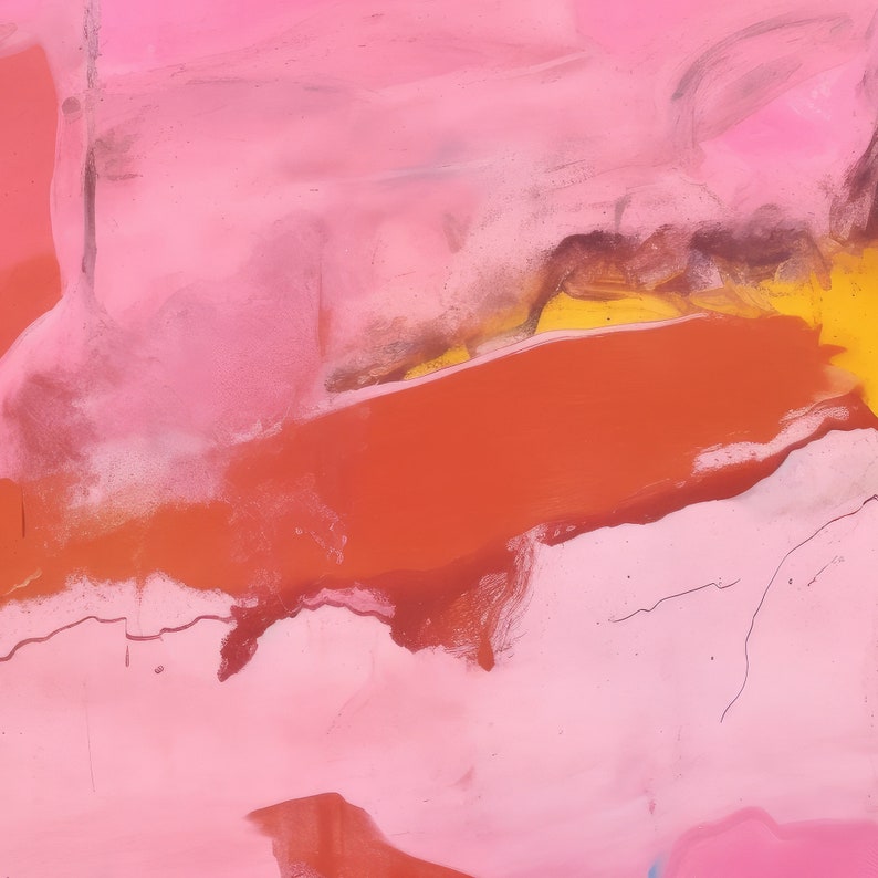 Hot Pink Print Girly Art Maximalist Apartment Edgy - Etsy