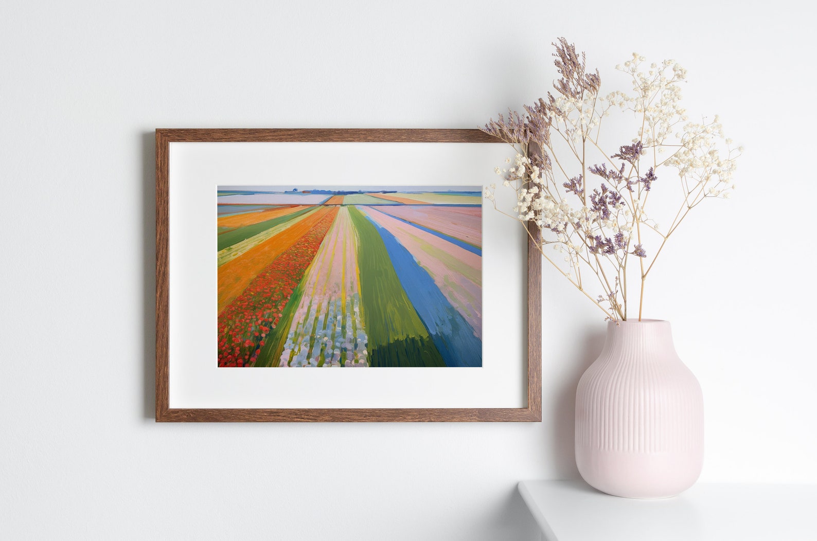 Abstract Countryside Painting | Soft Floral Wall Art | Guest Room Decor ...
