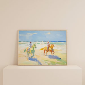 Pastel Cowboy Print | Western Dorm Decor | Coastal Equestrian Painting ...