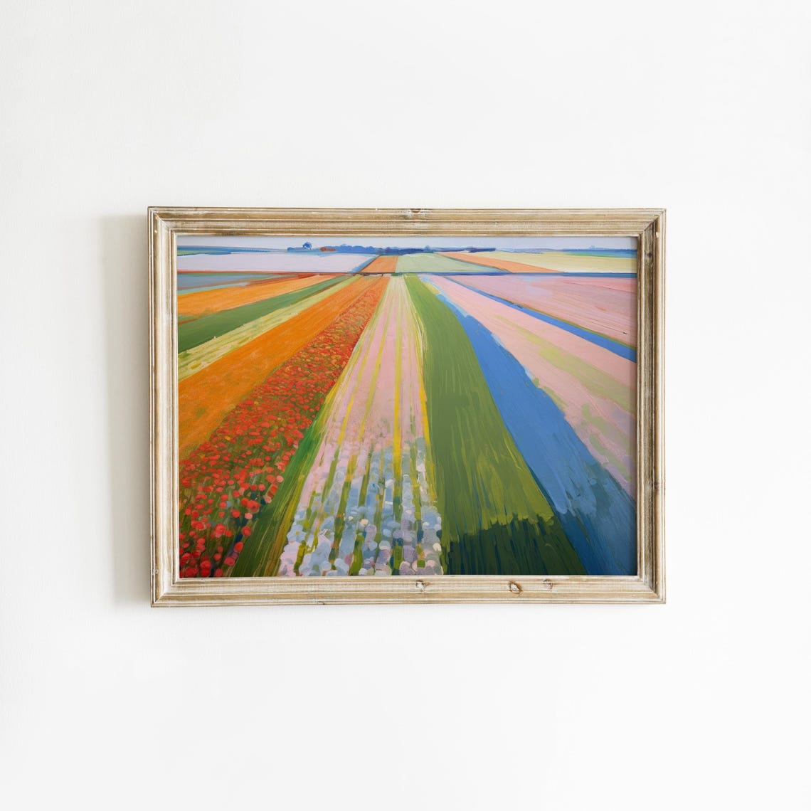 Abstract Countryside Painting | Soft Floral Wall Art | Guest Room Decor ...
