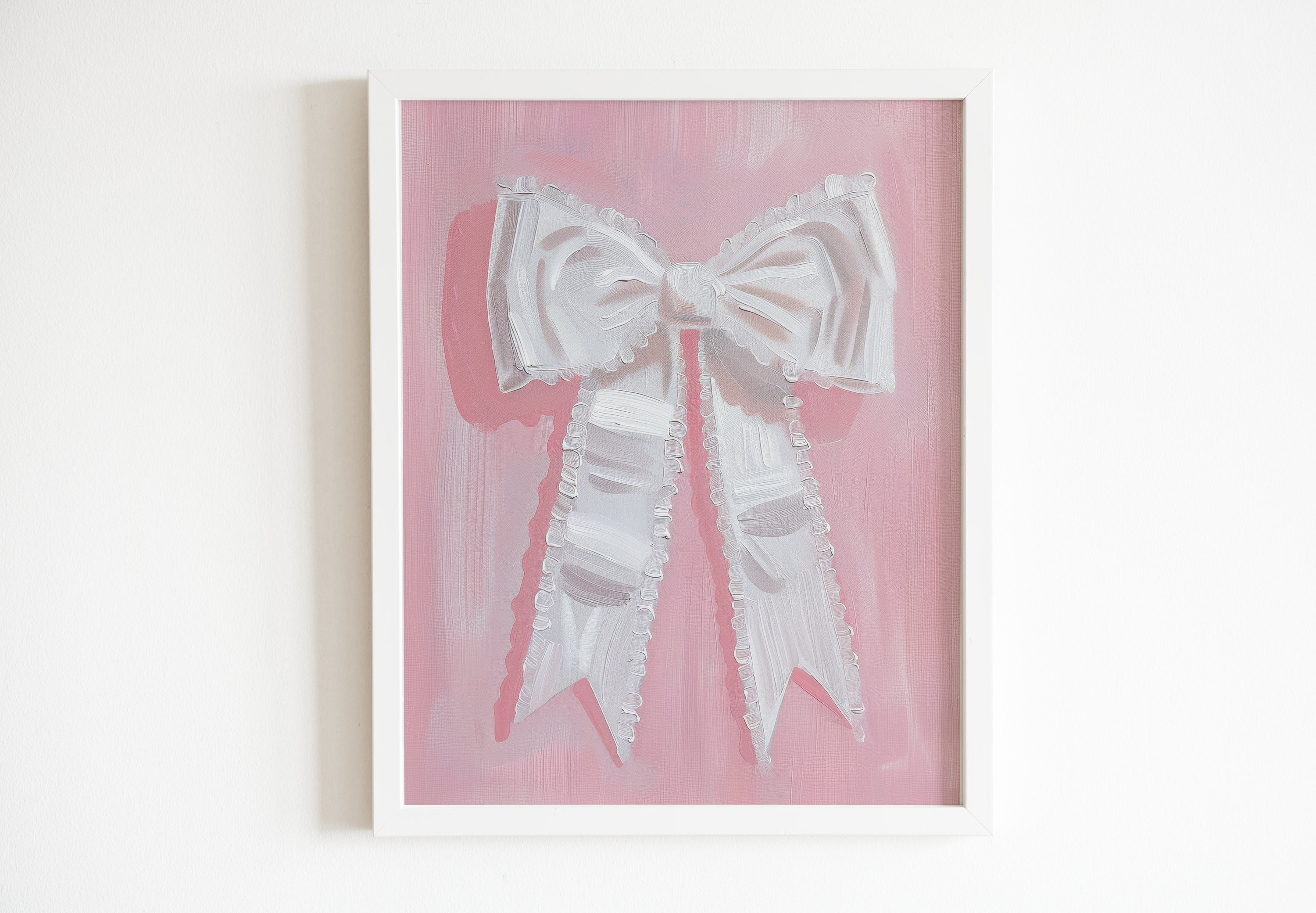 Preppy Bow Print | Pink and White College Apartment Decor | Cute ...