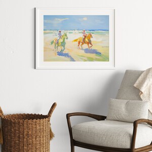 Pastel Cowboy Print | Western Dorm Decor | Coastal Equestrian Painting ...