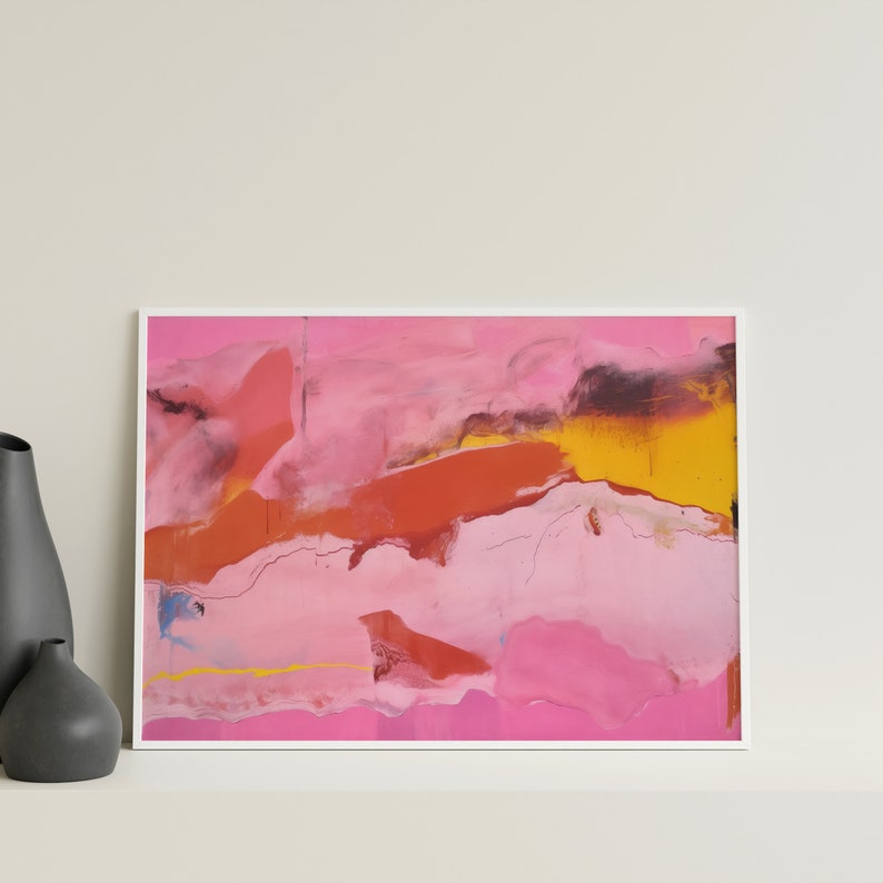 Hot Pink Print | Girly Art | Maximalist Apartment | Edgy Printable Art ...