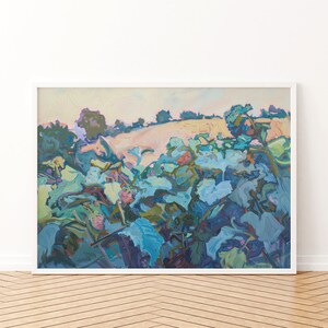 Country Garden Painting | Farmhouse Home Office Decor | Abstract ...