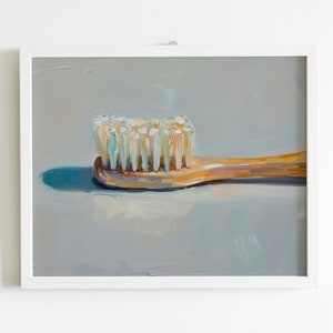 Toothbrush Print | Bathroom Printable Wall Art | Funky Apartment Decor ...