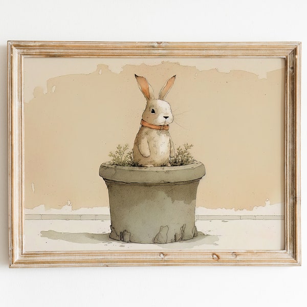 French Rabbit Printable - Etsy