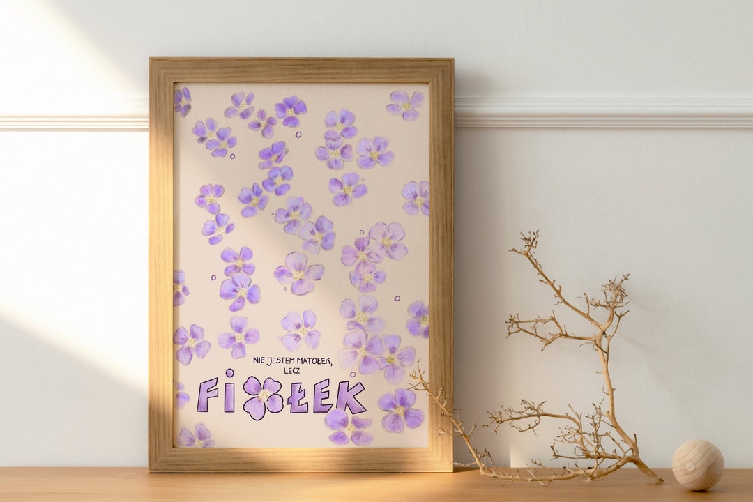 Violet Art Print Digital Download Violet Illustration Violet Lover Gift ...