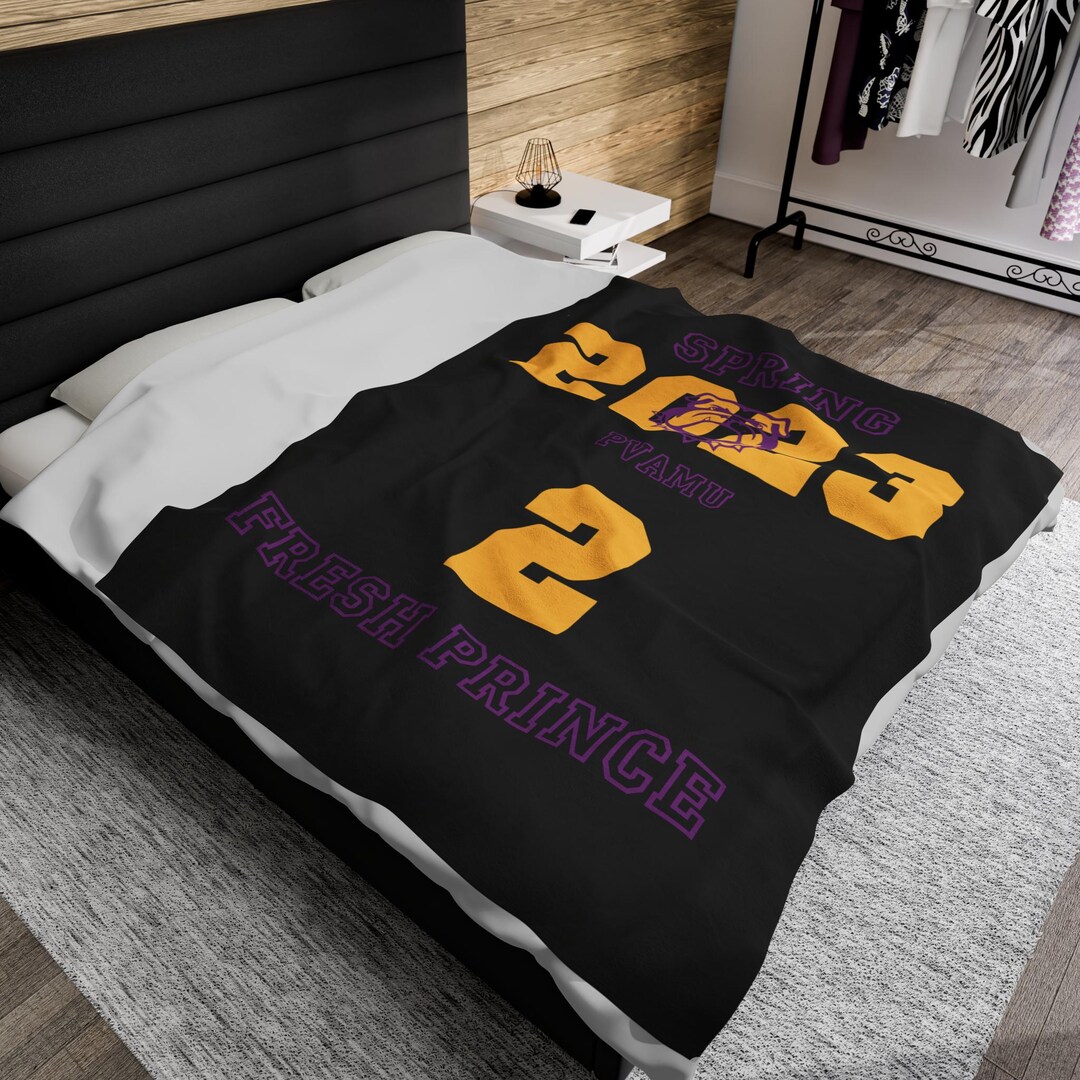 Custom Line Omega Plush Blanket | Omega Blanket | Purple and Gold ...