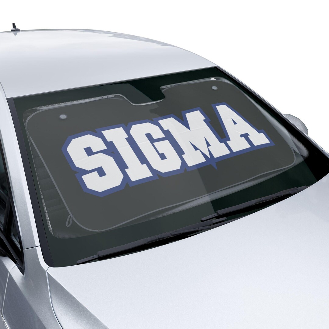 Sigma Car Shade | Sigma Sun Shade | Blue and White Window Cover | Sigma ...