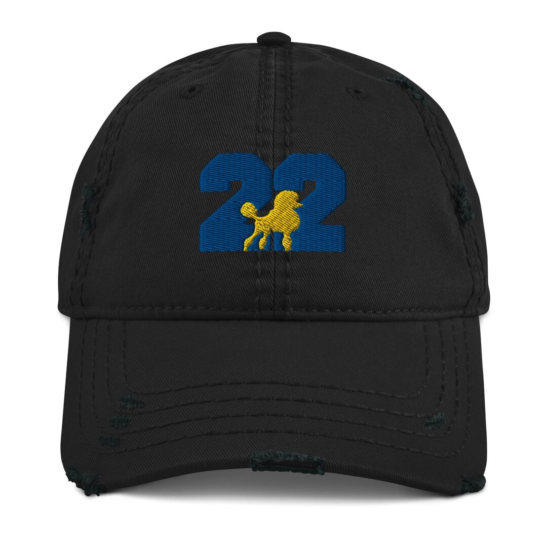 22 Distressed Hat | Sigma Cap | Sigma 22 Hat | Royal Blue and Gold | 22 ...