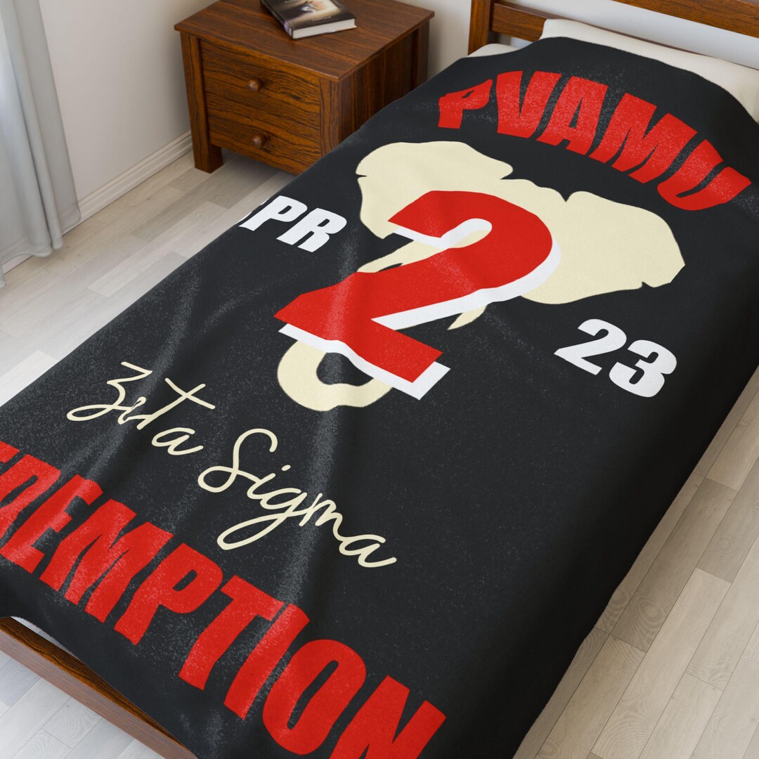 Custom Line Delta Plush Blanket | Delta Blanket | Crimson and Cream ...