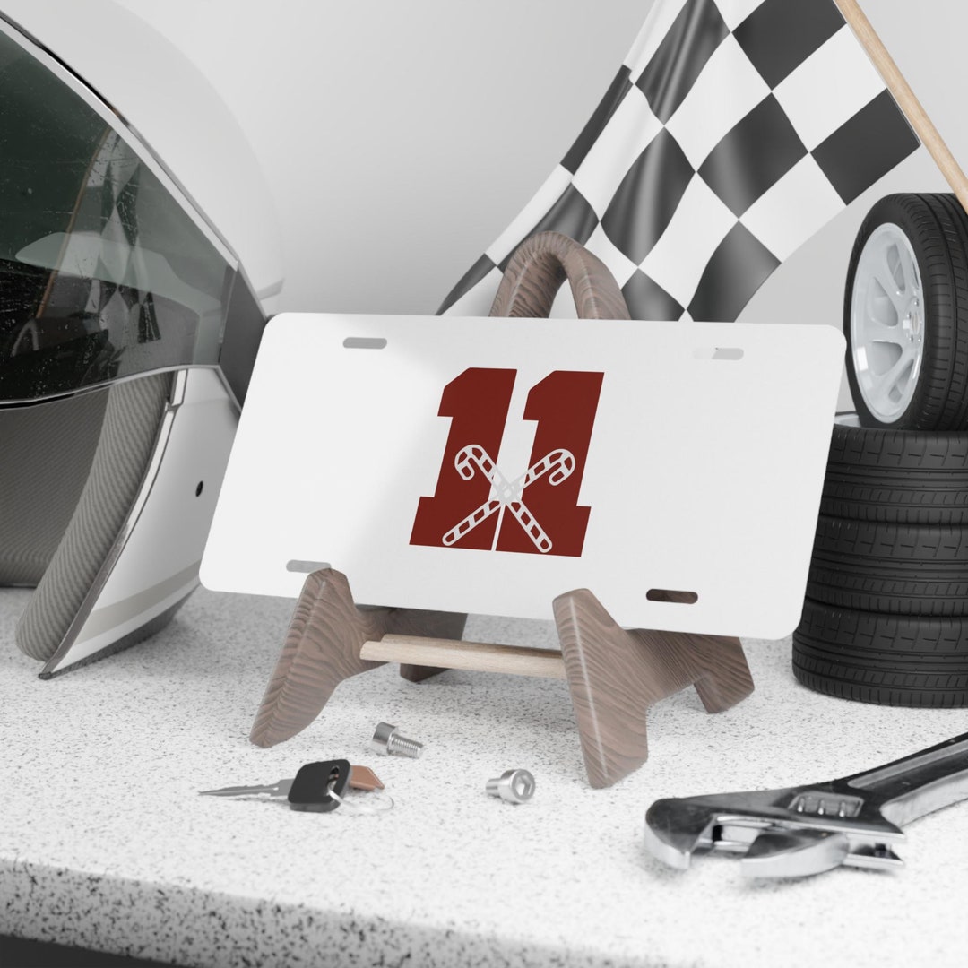 11 Vanity Plate | D9 Fraternity License Plate | Crimson and Cream ...