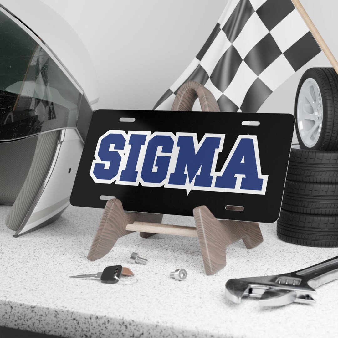Sigma Vanity Plate | Sigma License Plate | Blue and White | Sigma Car ...