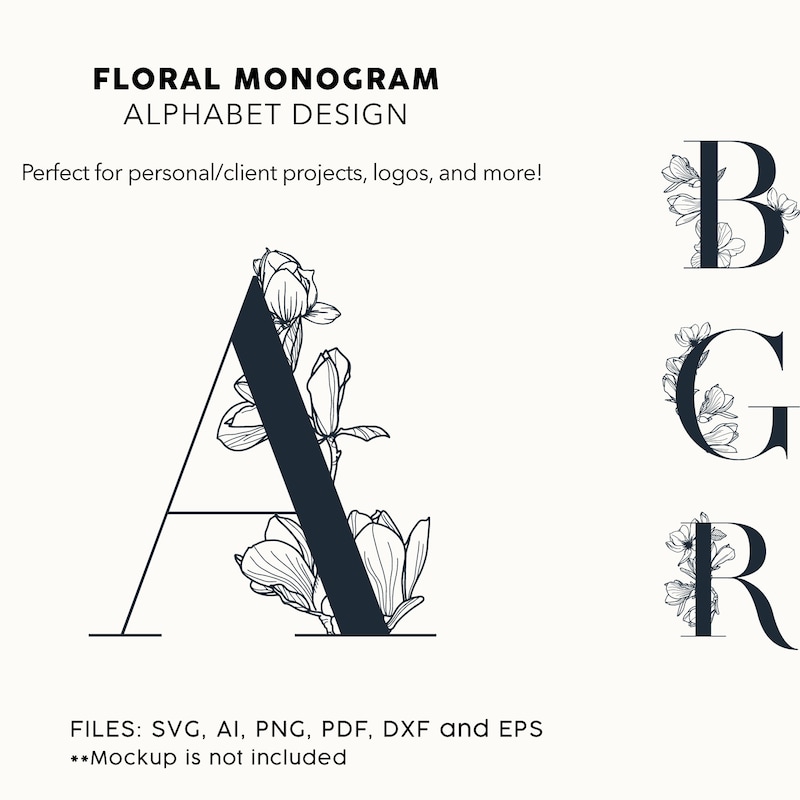 Floral Monogram - Etsy