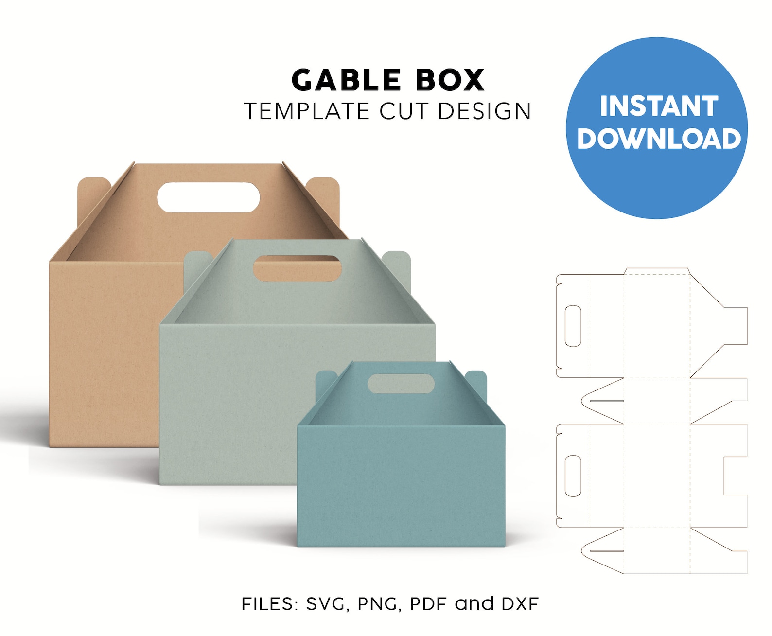 Gable Box Gable Box Template Bundle, SVG, Box Template SVG, Party Favor ...