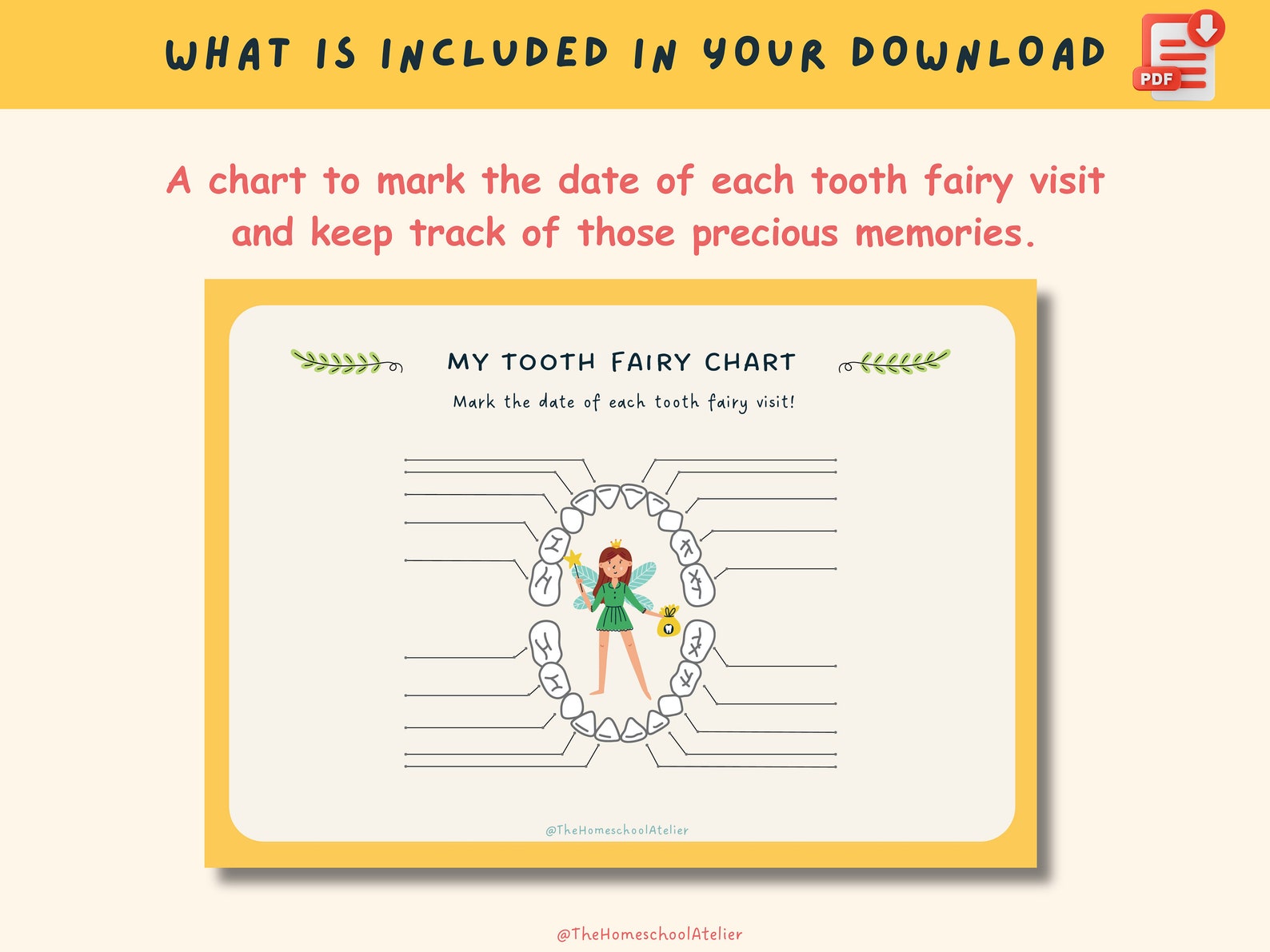 Lost Tooth Chart, Tooth Fairy Chart, Baby Teeth Chart, Tooth Fairy ...