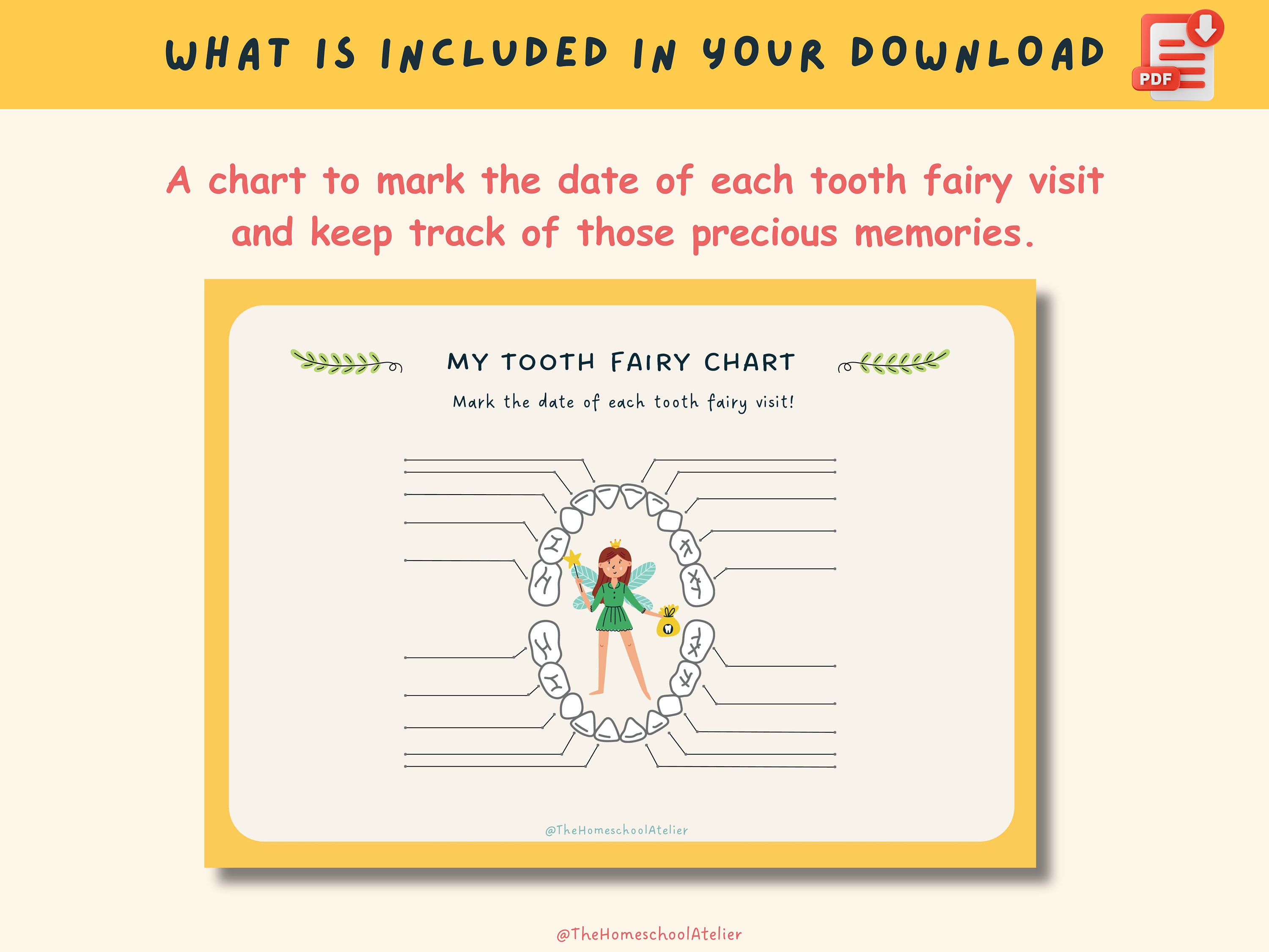 Lost Tooth Chart, Tooth Fairy Chart, Baby Teeth Chart, Tooth Fairy ...