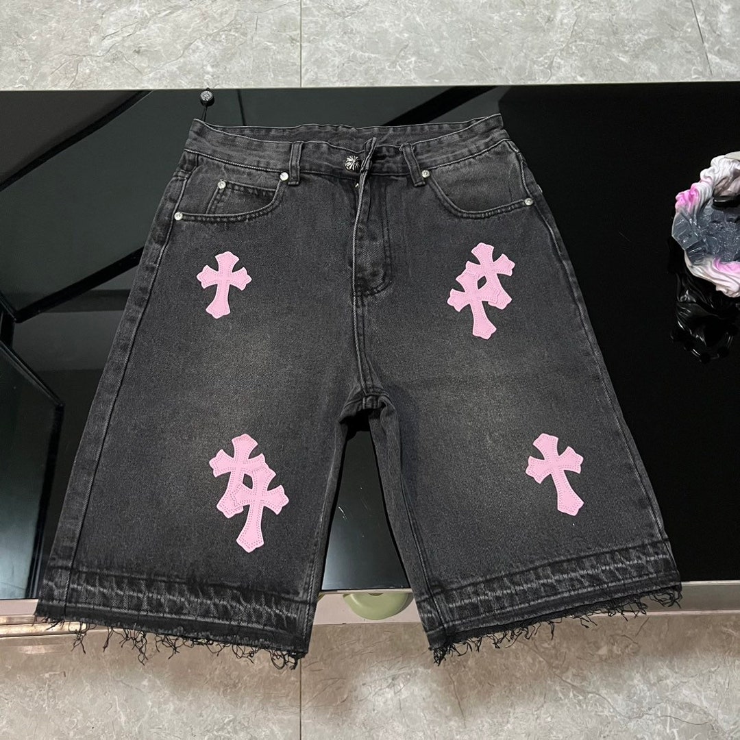 Chrome Hearts Shorts Jean Shorts Jorts Thick With Metal - Etsy