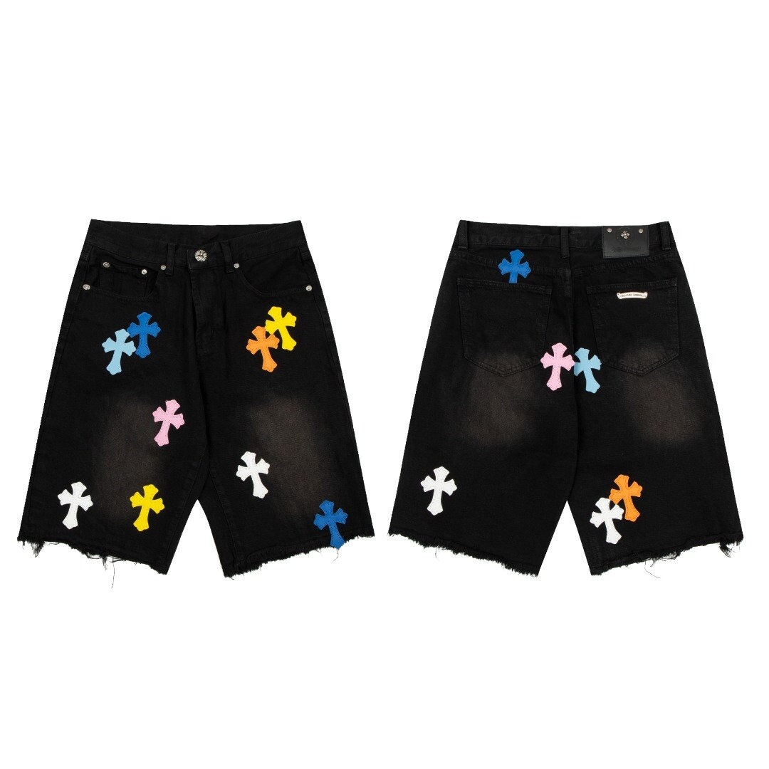 Chrome Hearts Shorts Jean Shorts Jorts Thick With Metal - Etsy