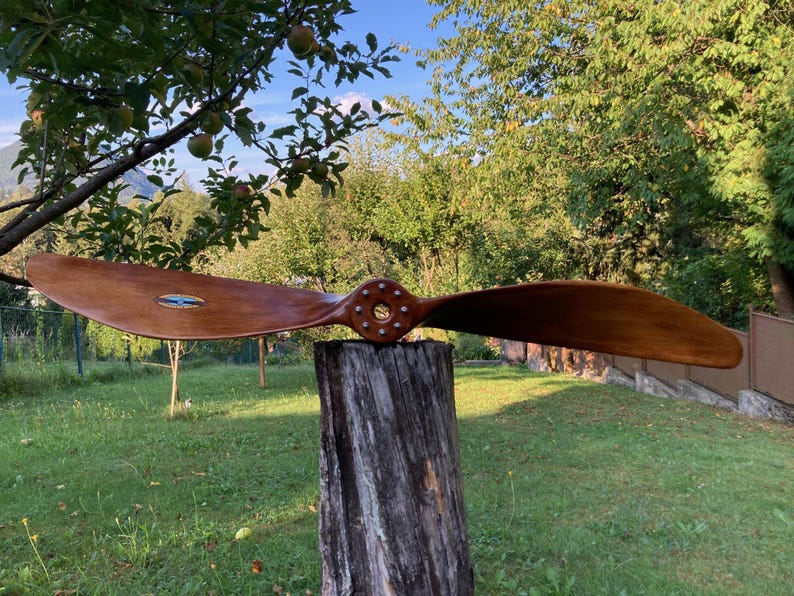 WW1 Sopwith Camel Wooden Propeller Home Decor Handmade Hazelnut Finish ...