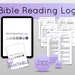 Bible Reading Log | Bible Reading Tracker | Bible Reading Chart | Bible ...