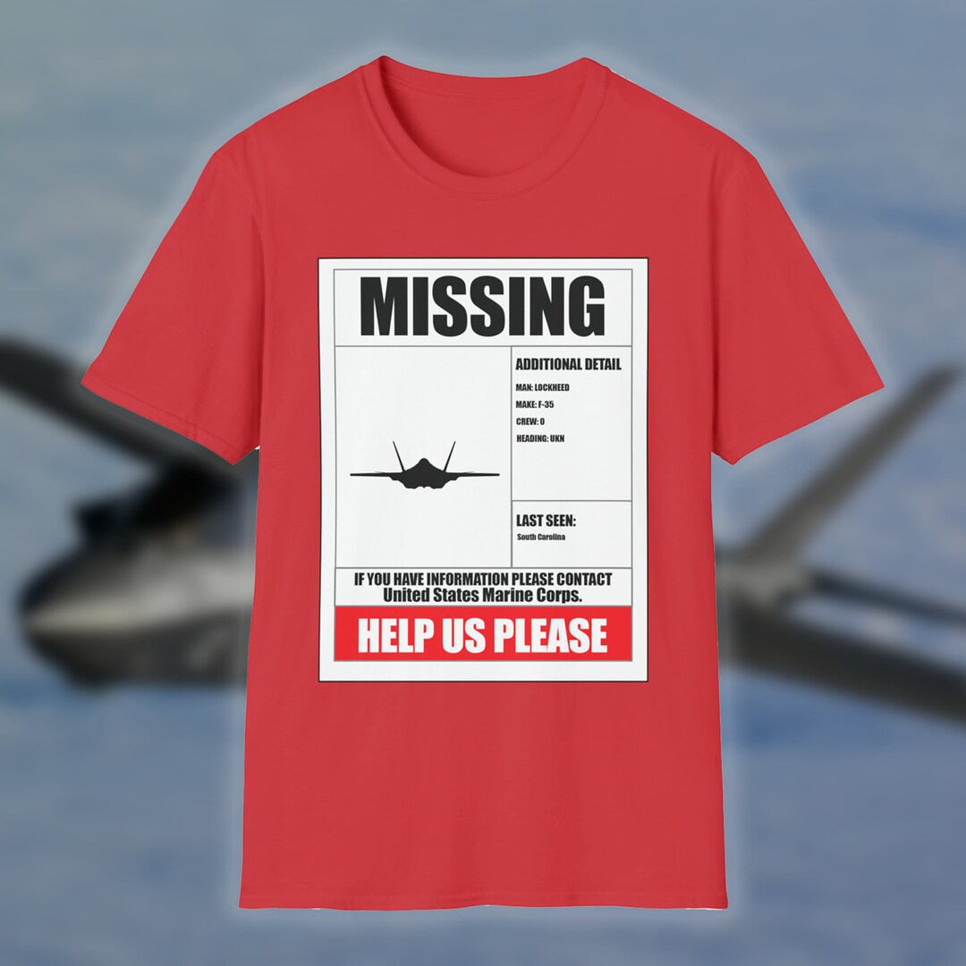 Missing F35 Poster T Shirt - Etsy