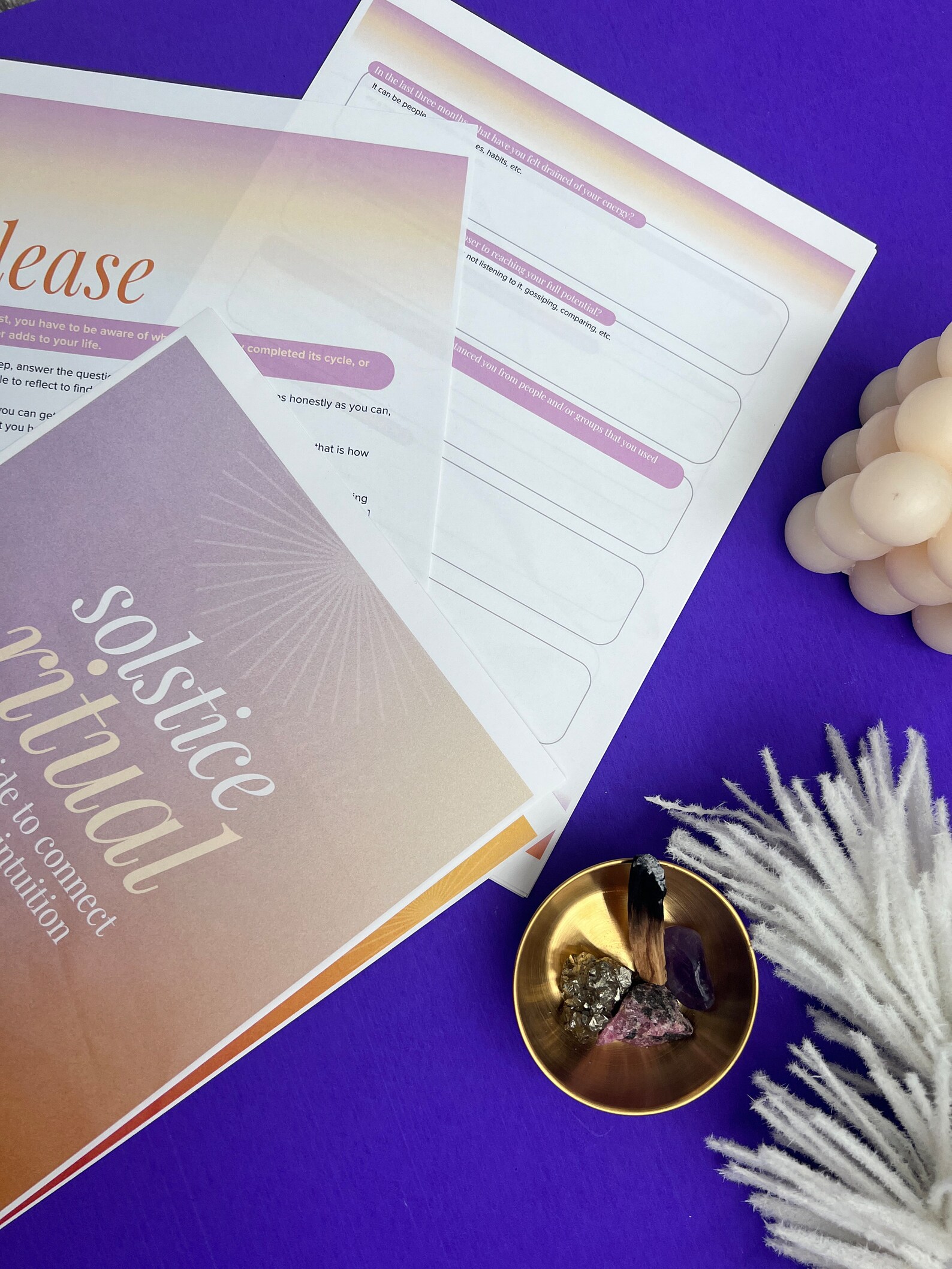 Solstice Ritual Worksheet Guide to Connect With Your Intuition 2024 | Digital Download | Full ...