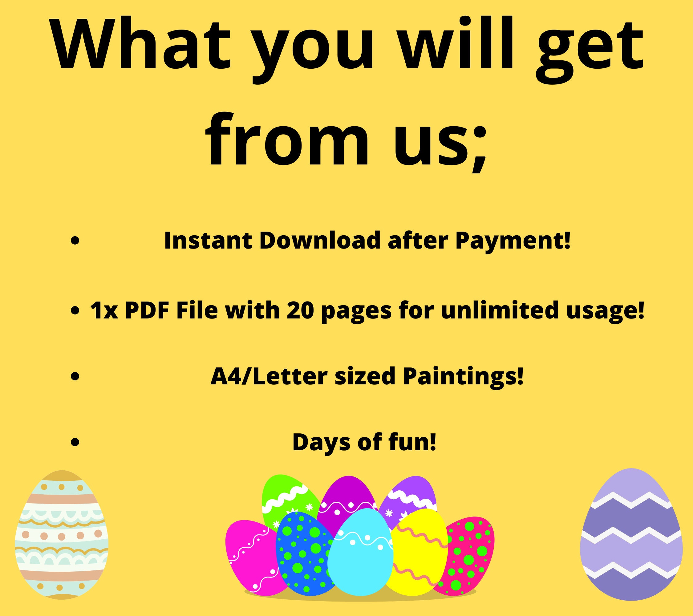 20 Printable Easter Color Paintings / PDF / Colorbook / Easter ...