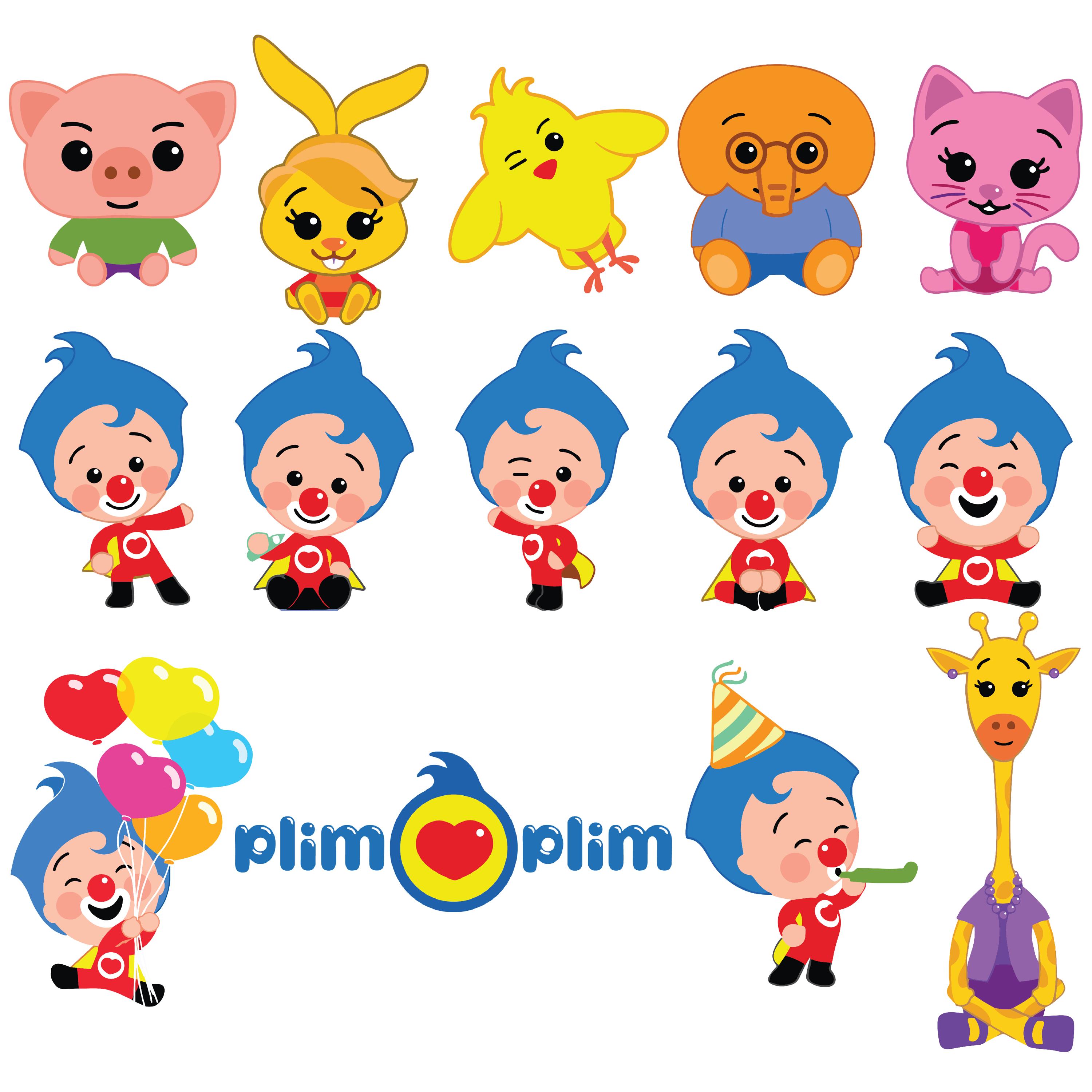 Plim Plim Svg Files for Cricut, Plim Plim and Friends, Png Bundle, DXF ...