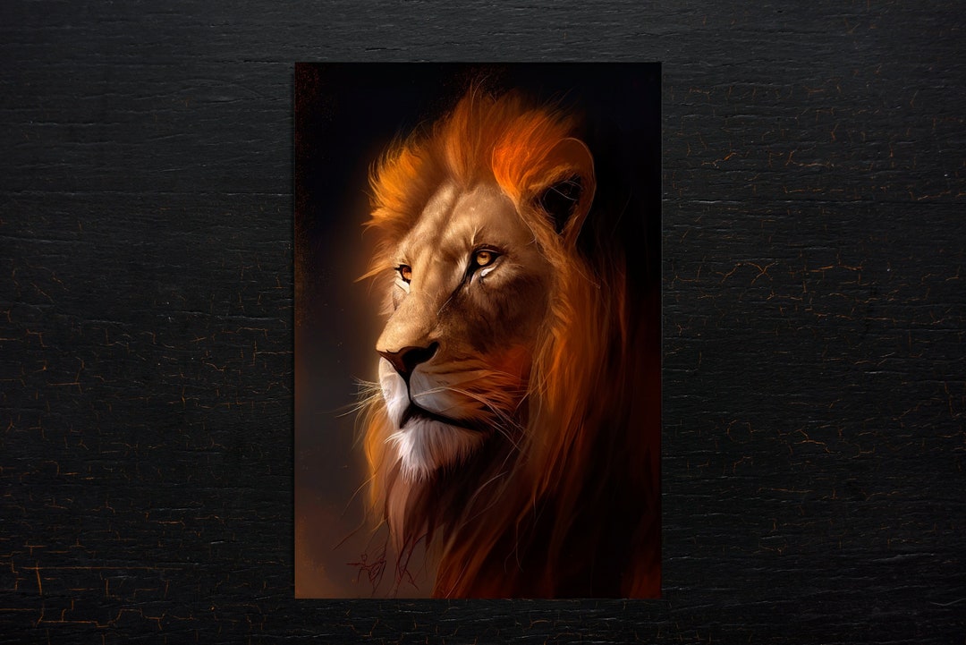 Male Lion Head - Etsy